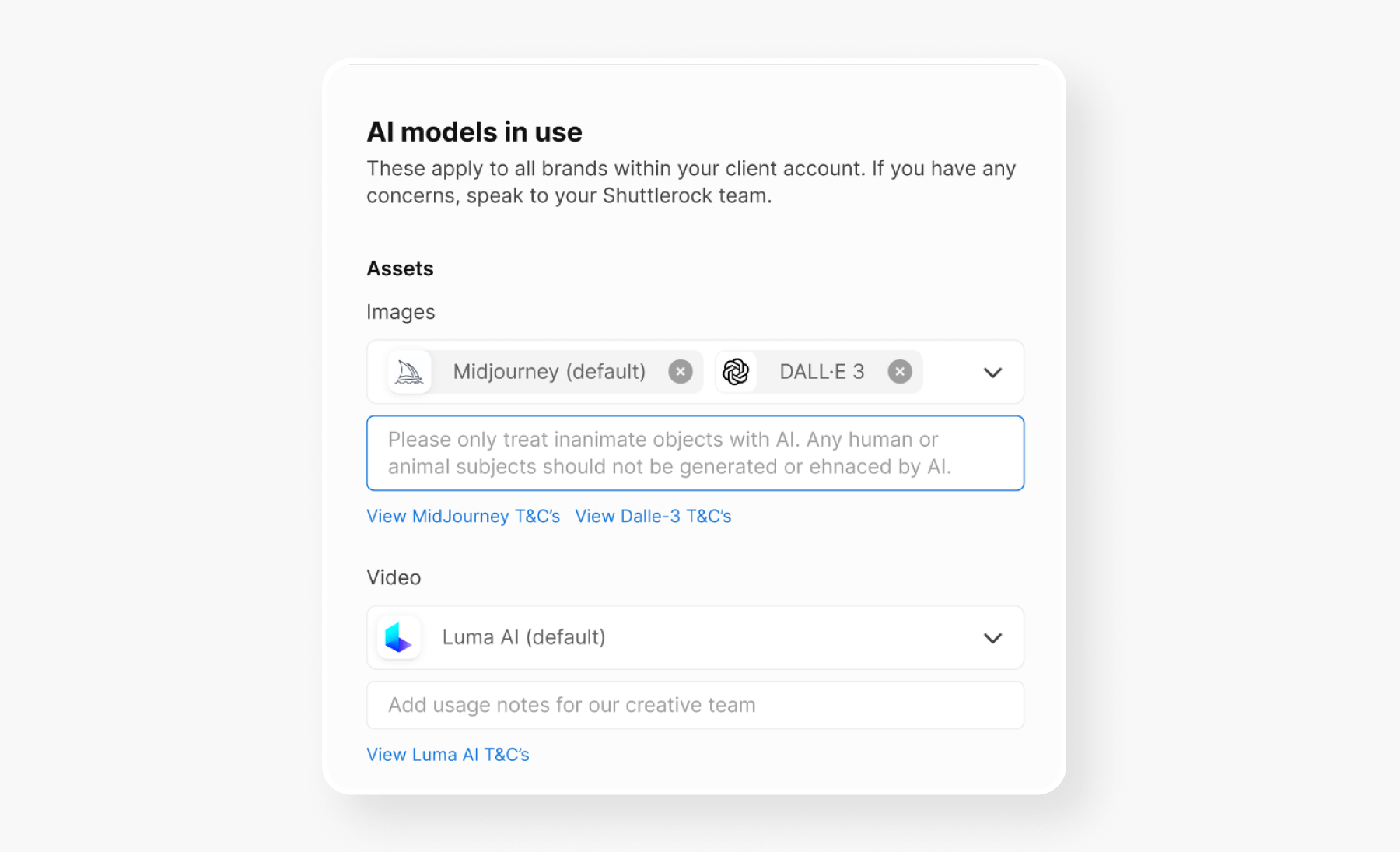 New Visibility & Controls for AI Usage Across Shuttlerock Creative Projects